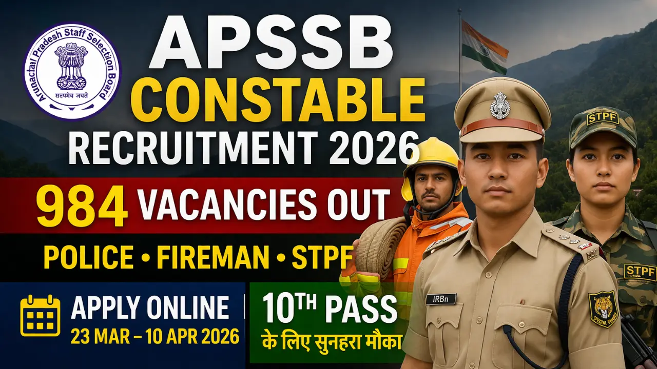 APSSB Constable Recruitment 2026: 984 Vacancy Notification For IRBn ...
