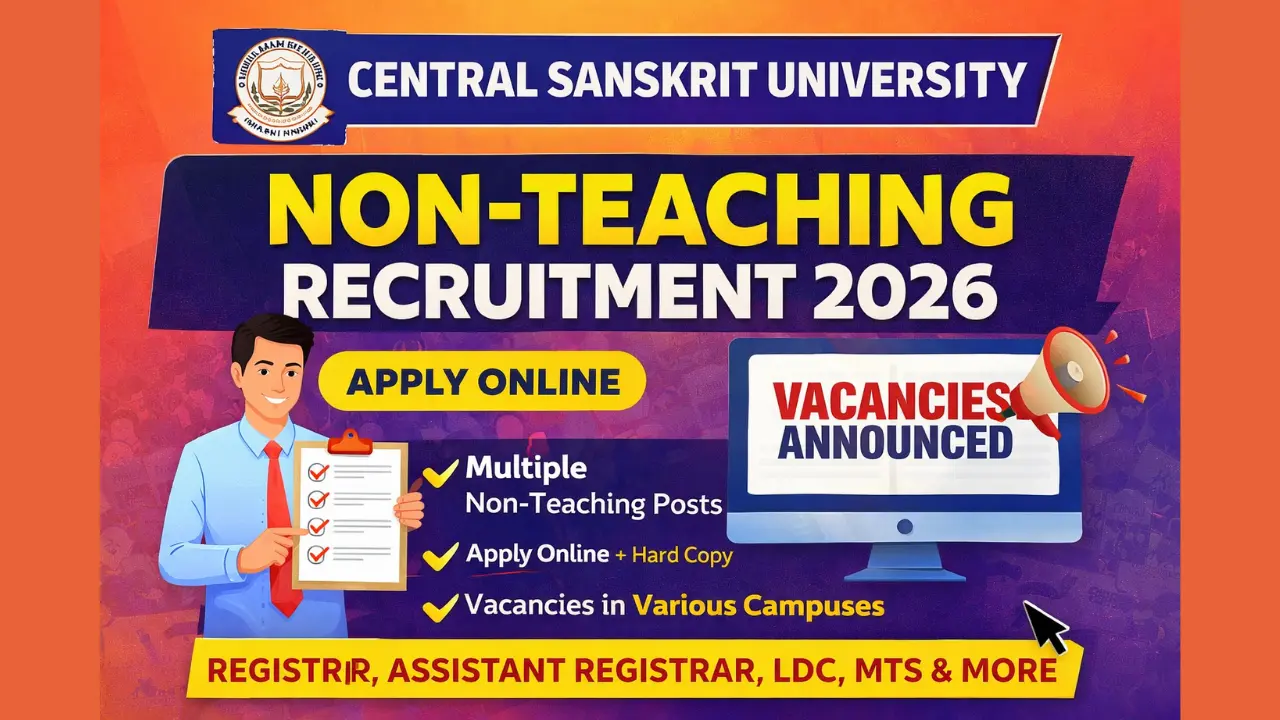 Central Sanskrit University (CSU) Non-Teaching Recruitment Advt 02/2026 ...