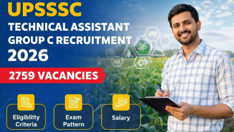 UPSSSC Agriculture Technical Assistant (AGTA) Vacancy 2026: 2759 Posts ...