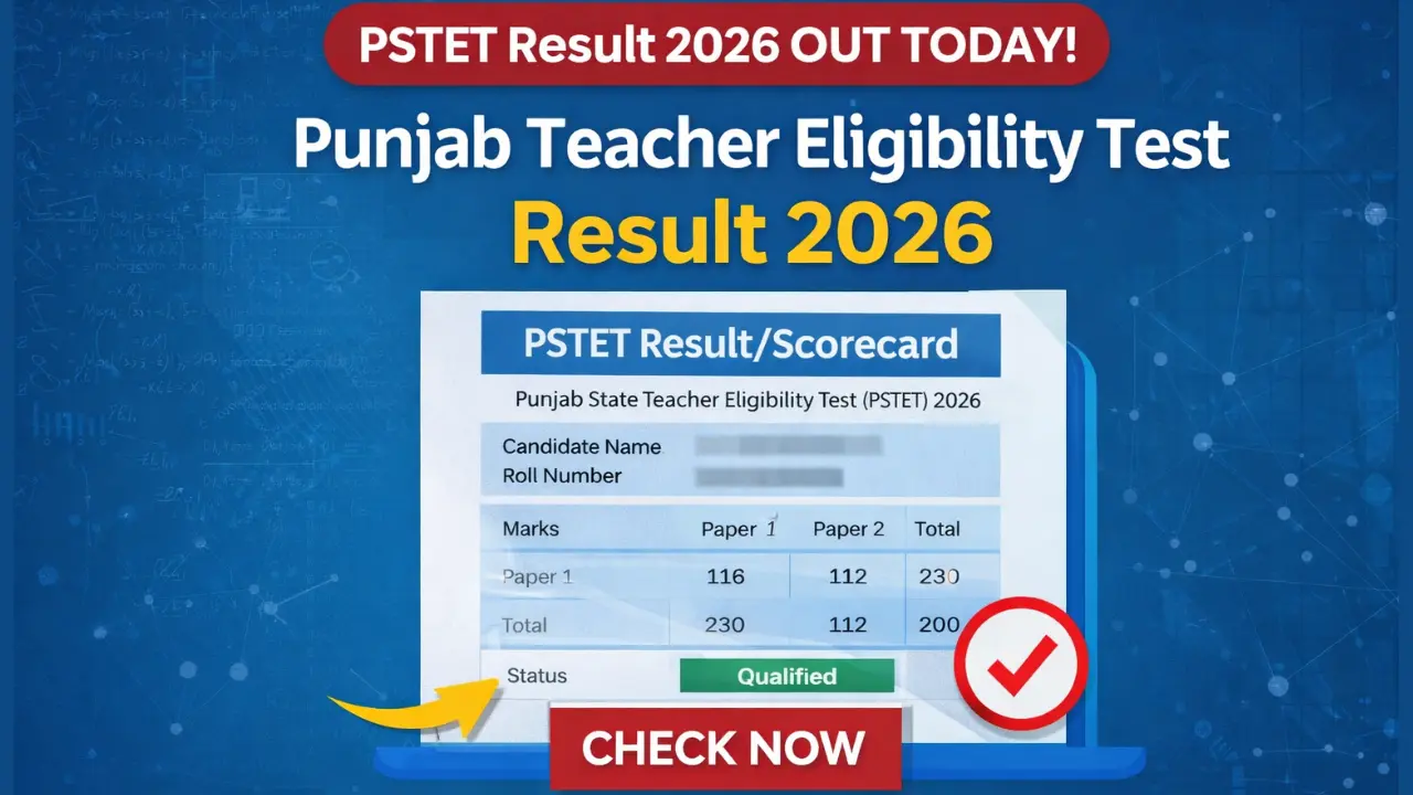 PSTET Result 2026 OUT: Check Punjab TET Result, Download PDF Of Paper-I ...