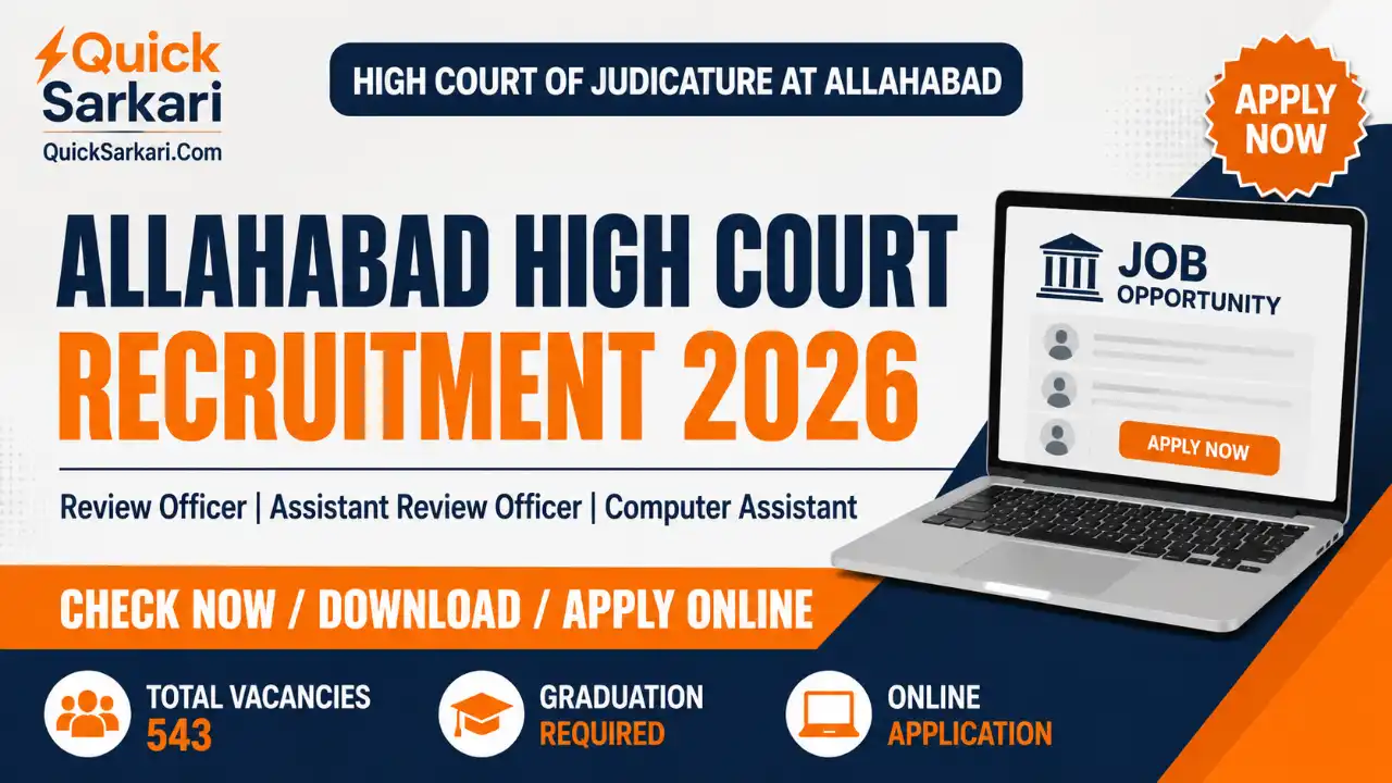 Allahabad High Court RO ARO Recruitment 2026: 543 Posts Notification ...