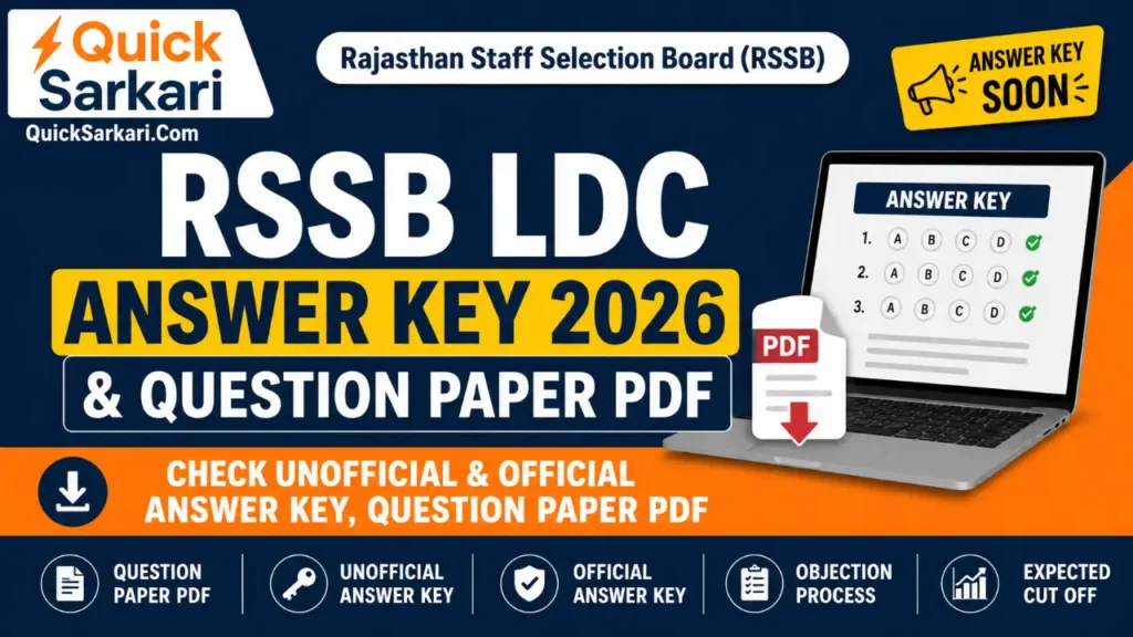 Rajasthan RSSB LDC Question Paper 2026 & Answer Key PDF Download For ...