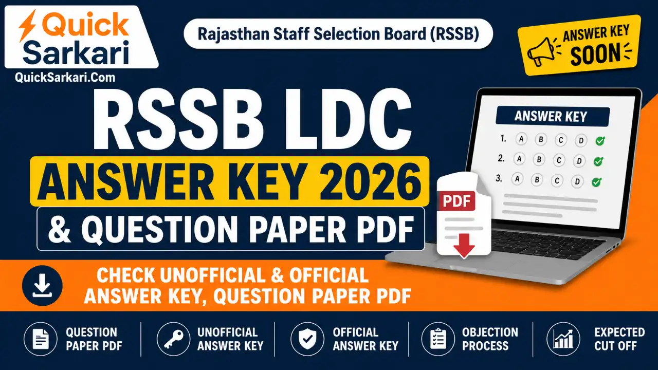 Rajasthan RSSB LDC Question Paper 2026 & Answer Key PDF Download For ...